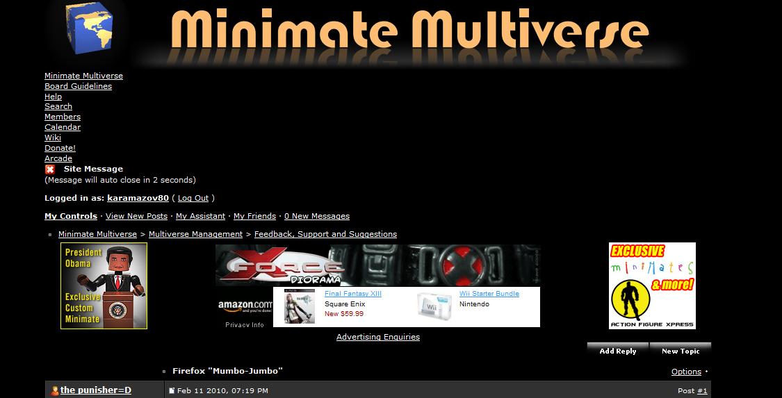 Firefox "Mumbo-Jumbo" - Feedback, Support and Suggestions - Minimate Multiverse